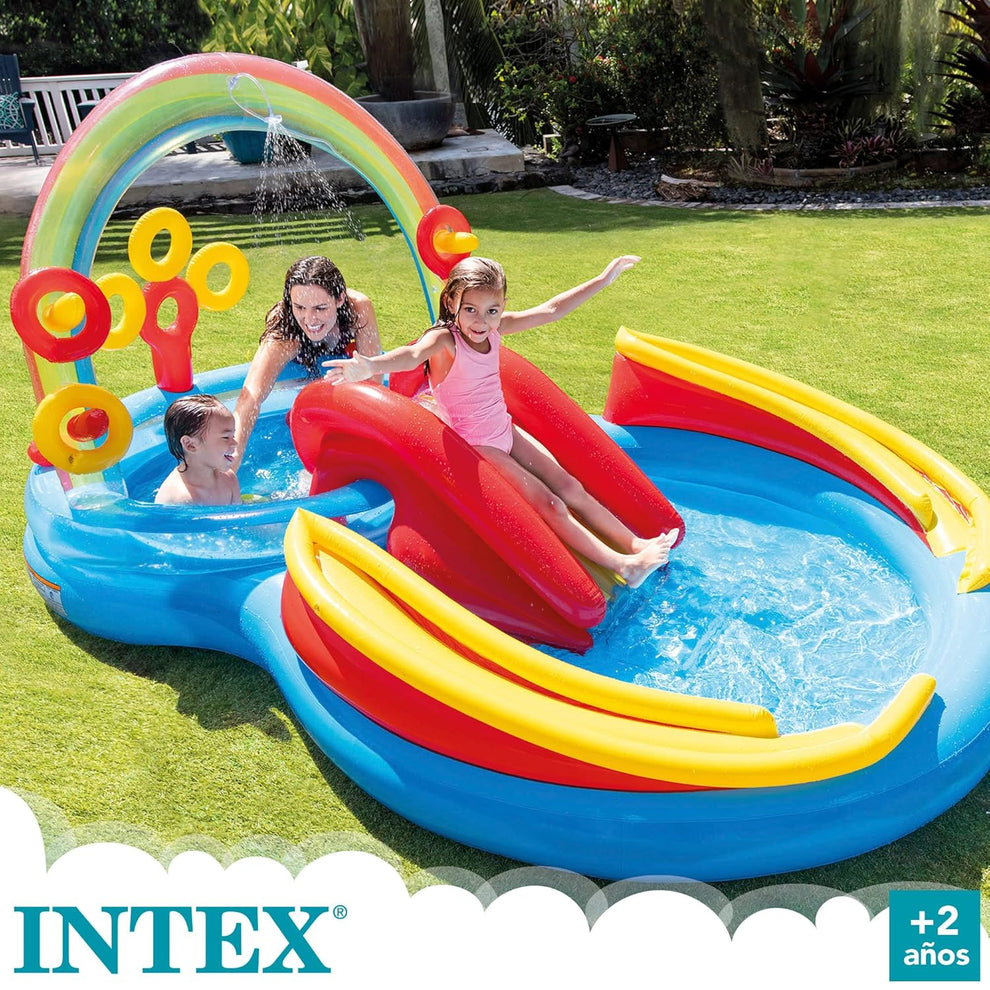 Inflatable Rainbow Water Play Center – Splash, Slide & Smile! – Gift Ocean